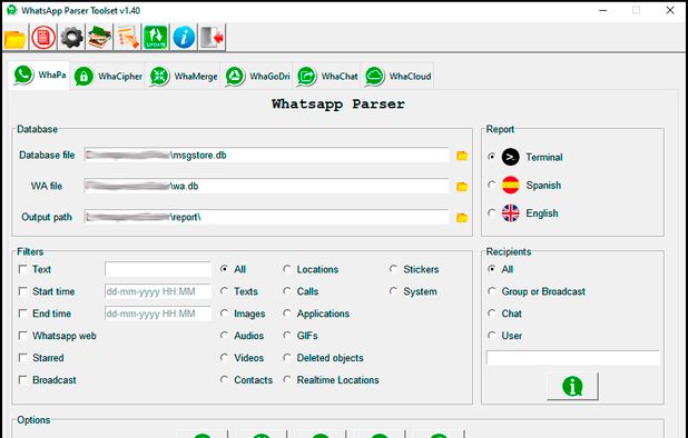 Whapa - WhatsApp Parser: Set of graphical forensic tools to analyze ...