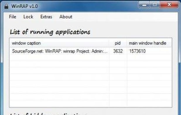 WinRAP: ( Windows Running Applications Protector ) is a utility which ...